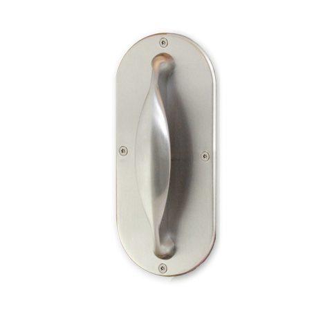 729 PINCH GRIP PULL HANDLE ON NARROW RADIUS PLATE - Anti Ligature Direct